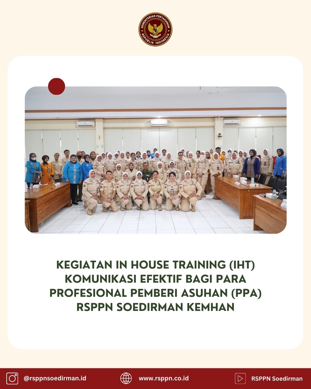 IN HOUSE TRAINING KOMUNIKASI EFEKTIF BAGI PROFESIONAL PEMBERI ASUHAN ...